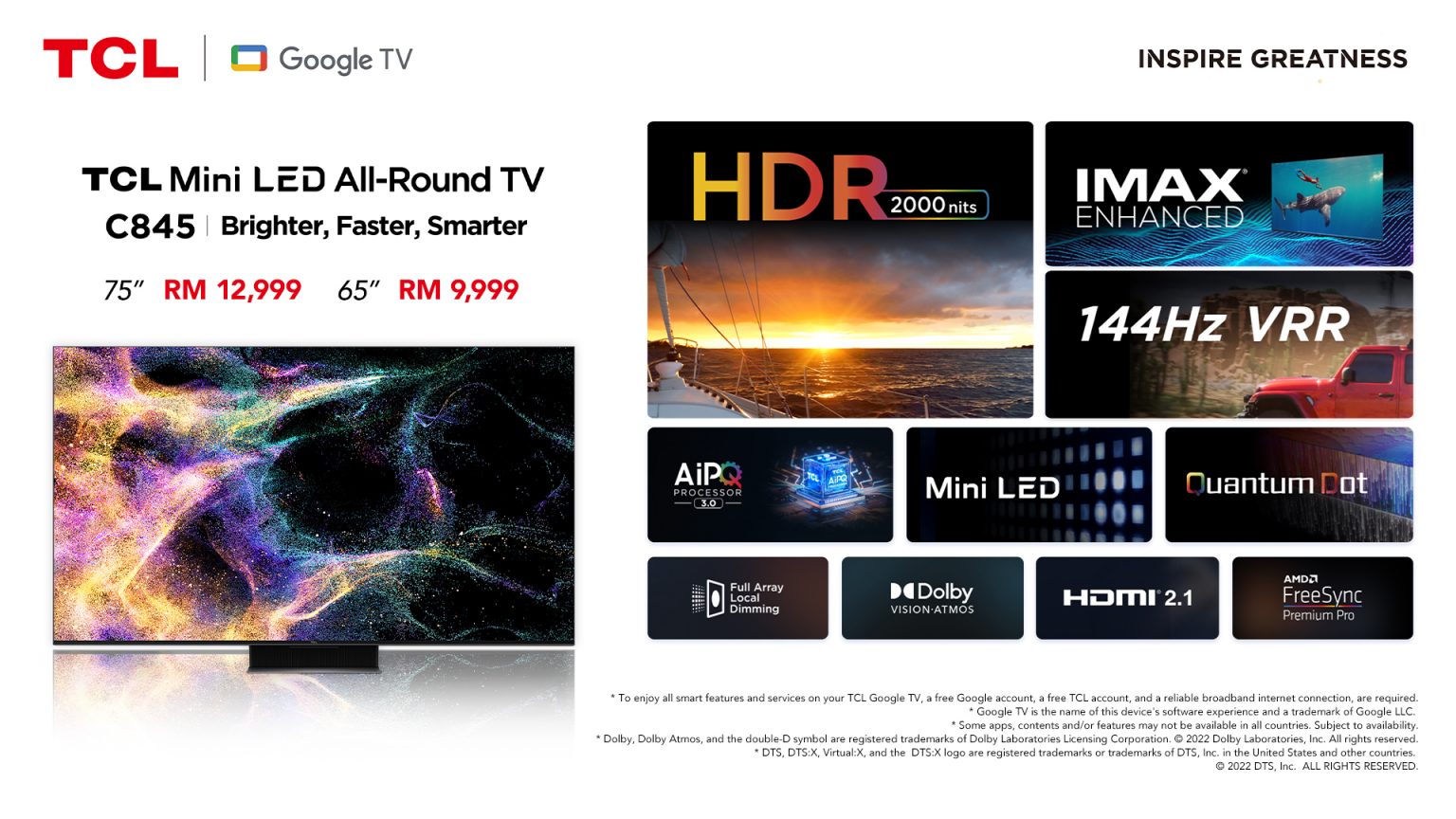 TCL Malaysia's new smart TVs comes with Google TV, HDMI 2.1 and AMD Freesync for low latency ...
