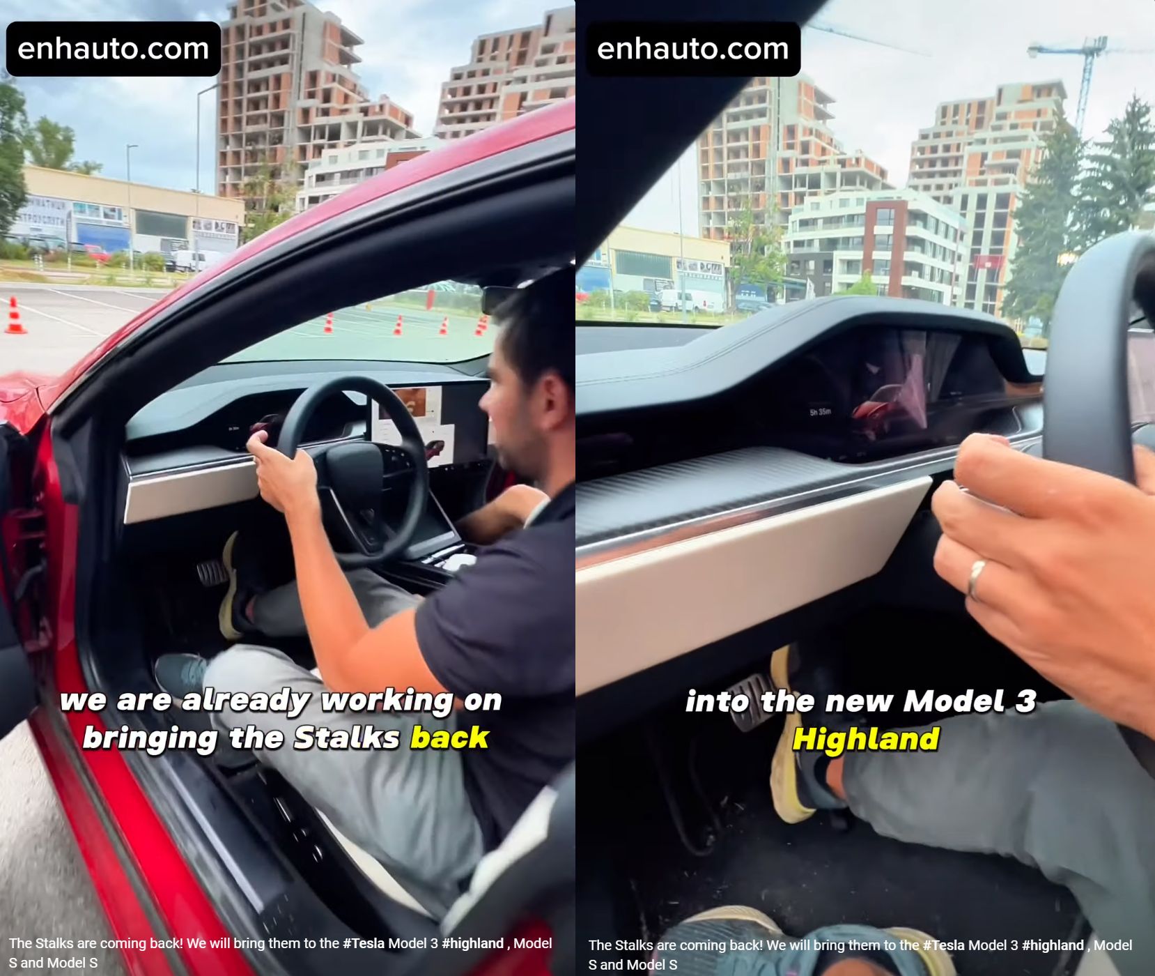 Signal stalks are coming to the Tesla Model 3 'Highland'