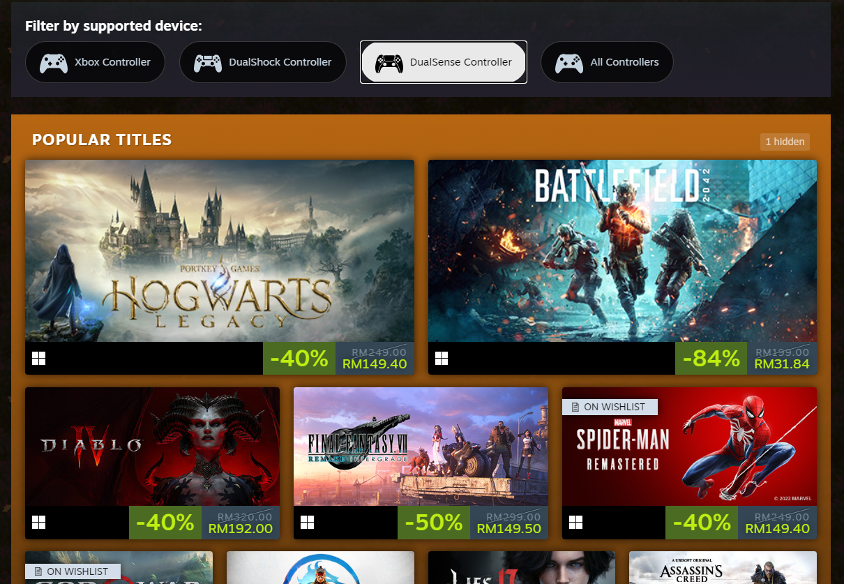 Steam now fully supports DualShock & DualSense controllers