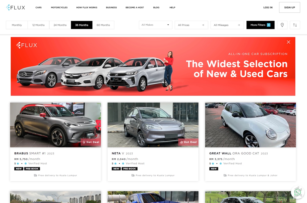 Flux offers Smart #1 Brabus from RM5,750 per month