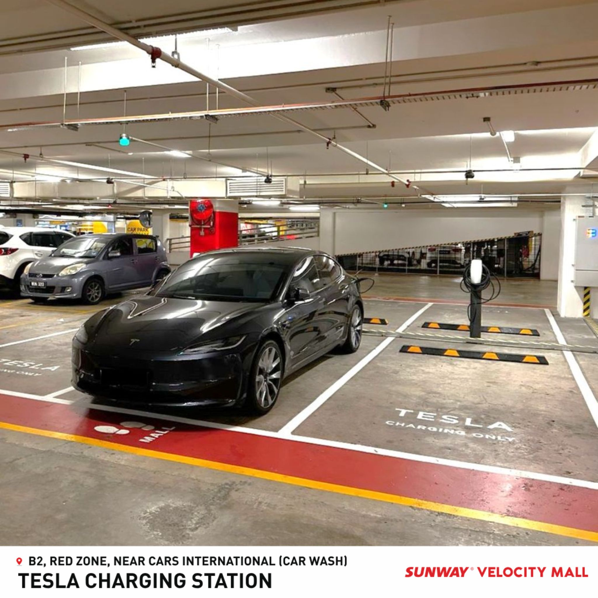 Tesla turns on Sunway Velocity Mall Destination chargers