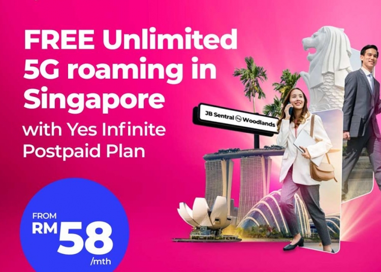 Yes Infinite Postpaid: Free unlimited 5G roaming in Singapore