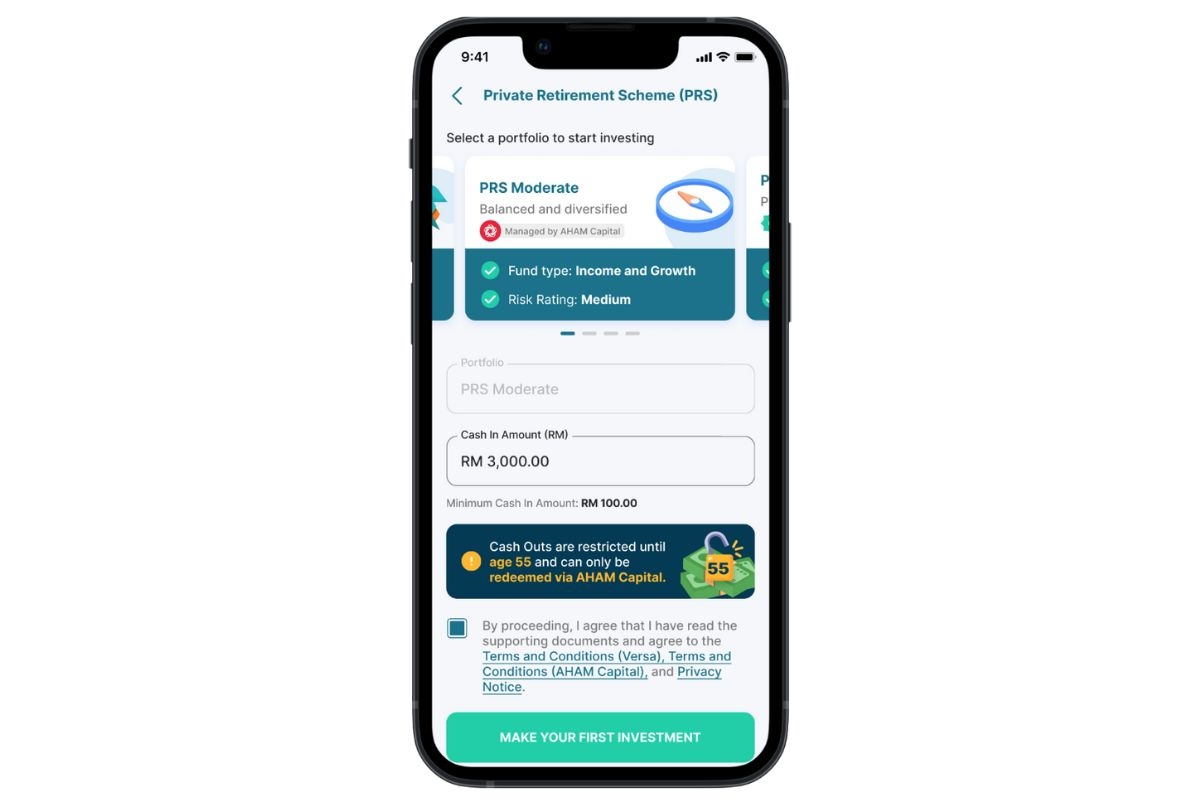 Get bonuses worth up to RM210 by investing in a Versa PRS