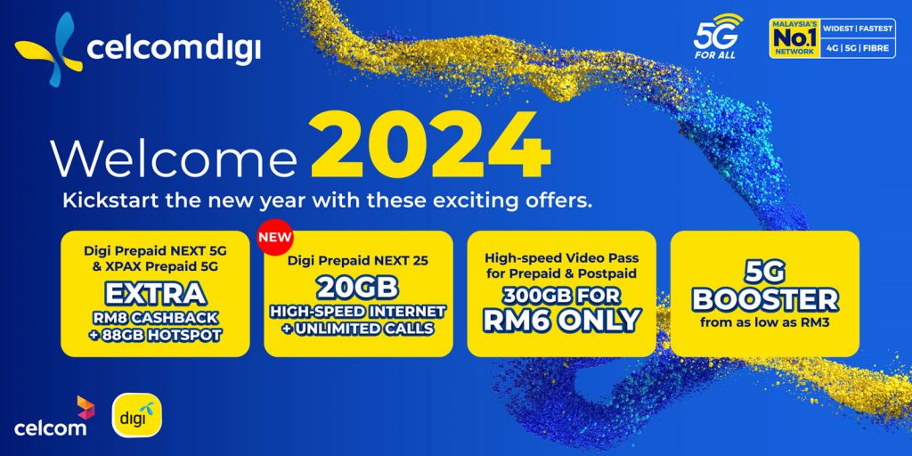 CelcomDigi offers new RM 25 unlimited prepaid, 5G sold seperately