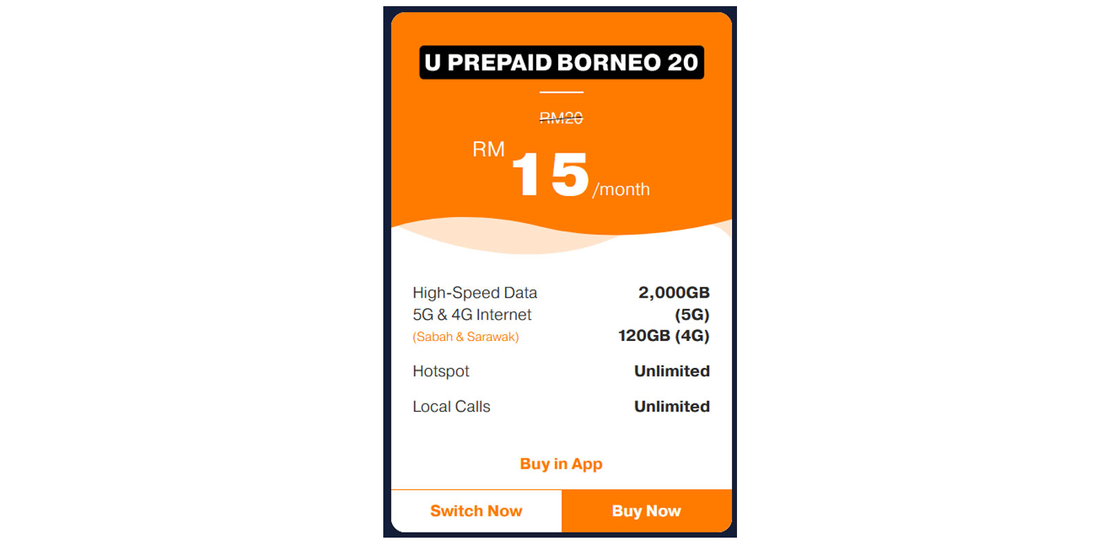 U Mobile U Prepaid Borneo offers 2,000GB 5G data at only RM 15/month ...