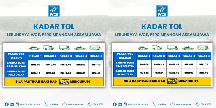 WCE Section 6: Toll rates for Assam Jawa Toll Plaza