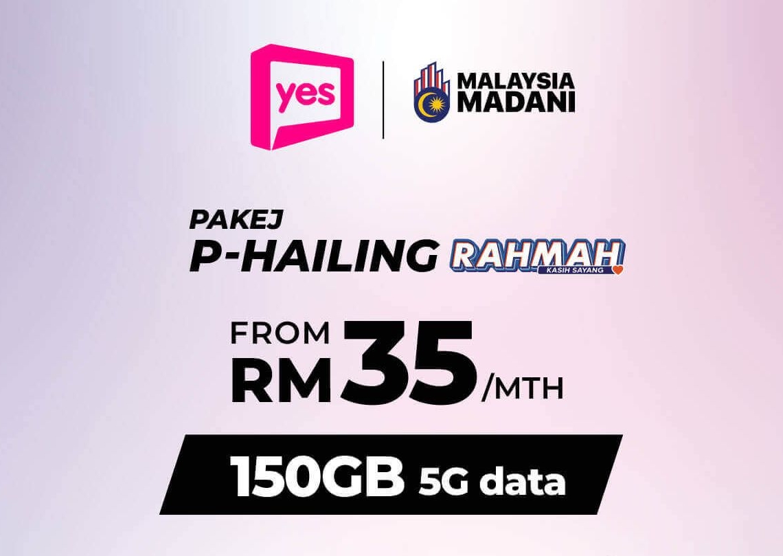 Pakej pHailing Rahmah: Yes 5G offers 150GB data for RM35, 5G phones from RM200 - SoyaCincau
