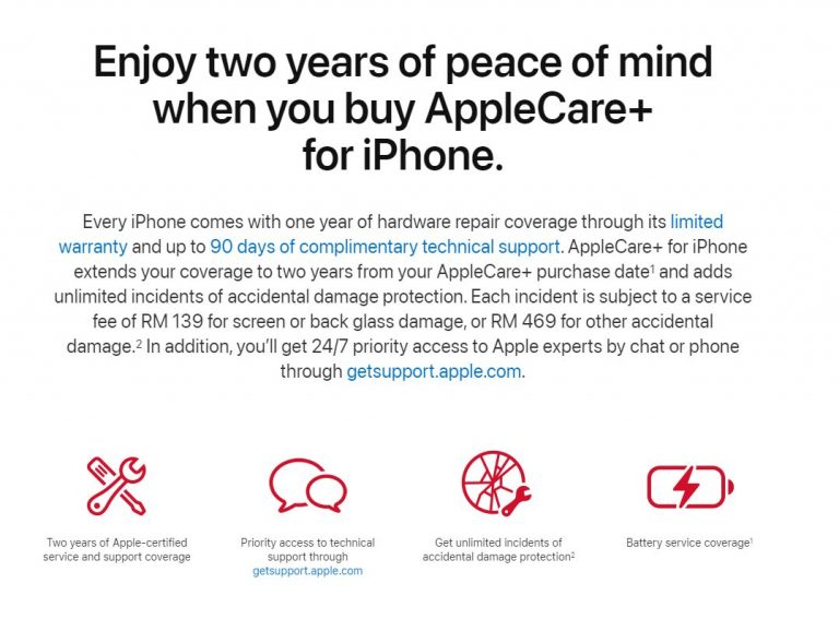AppleCare+ Malaysia: iPhone, Apple Watch, AirPods & Display