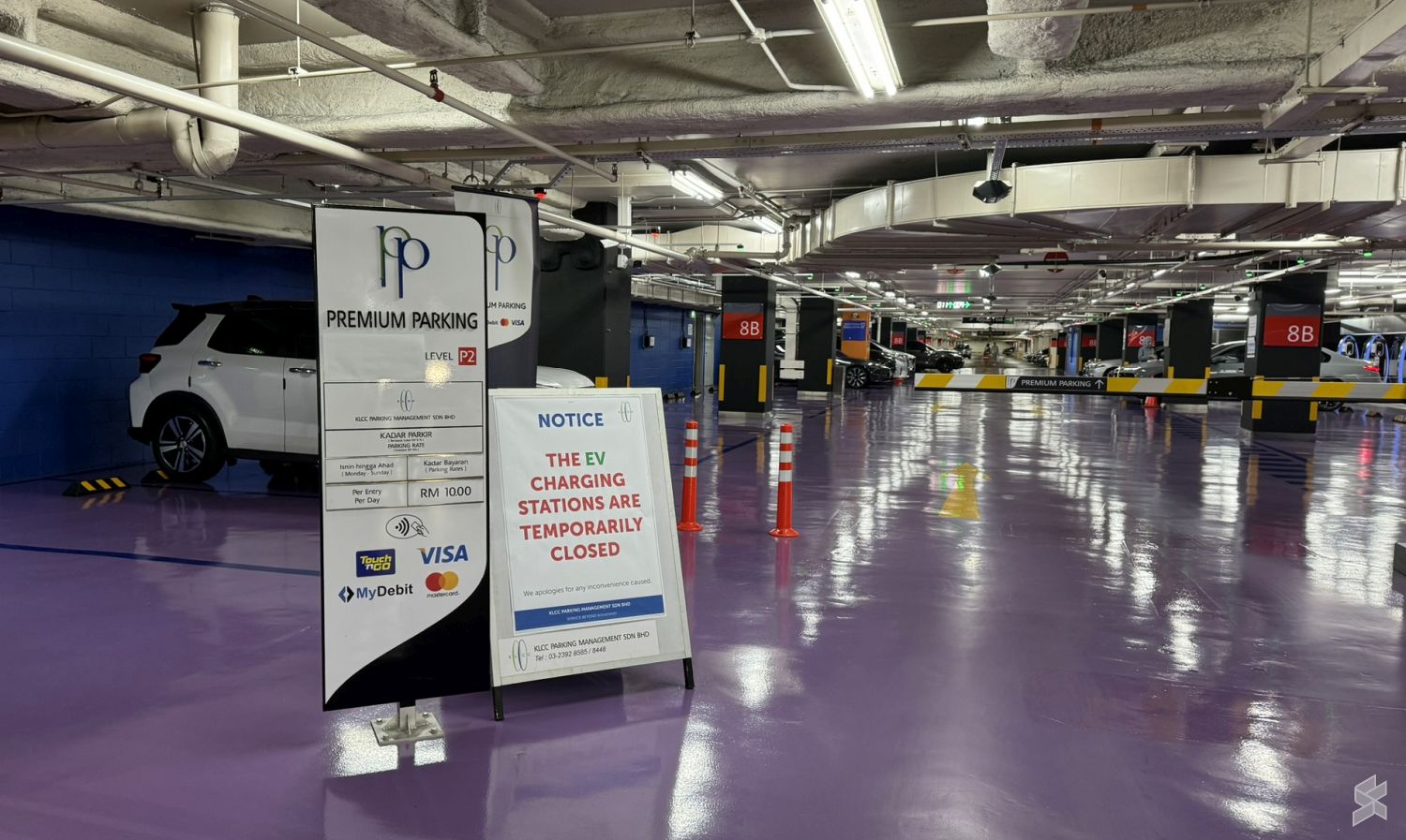 Suria KLCC Premium carpark EV chargers are currently offline