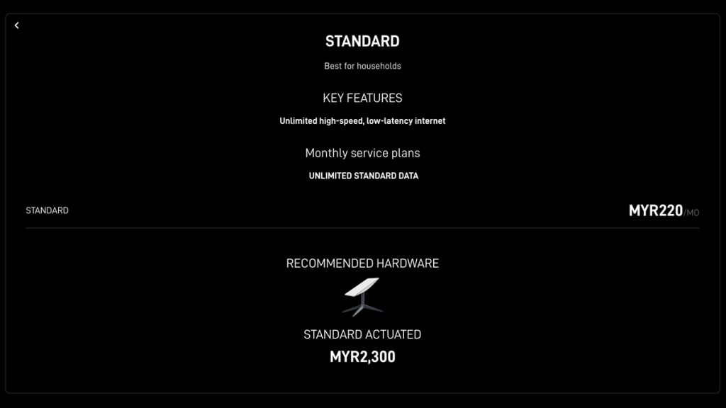 You can now buy the Starlink kit from Harvey Norman, starting at RM2 ...
