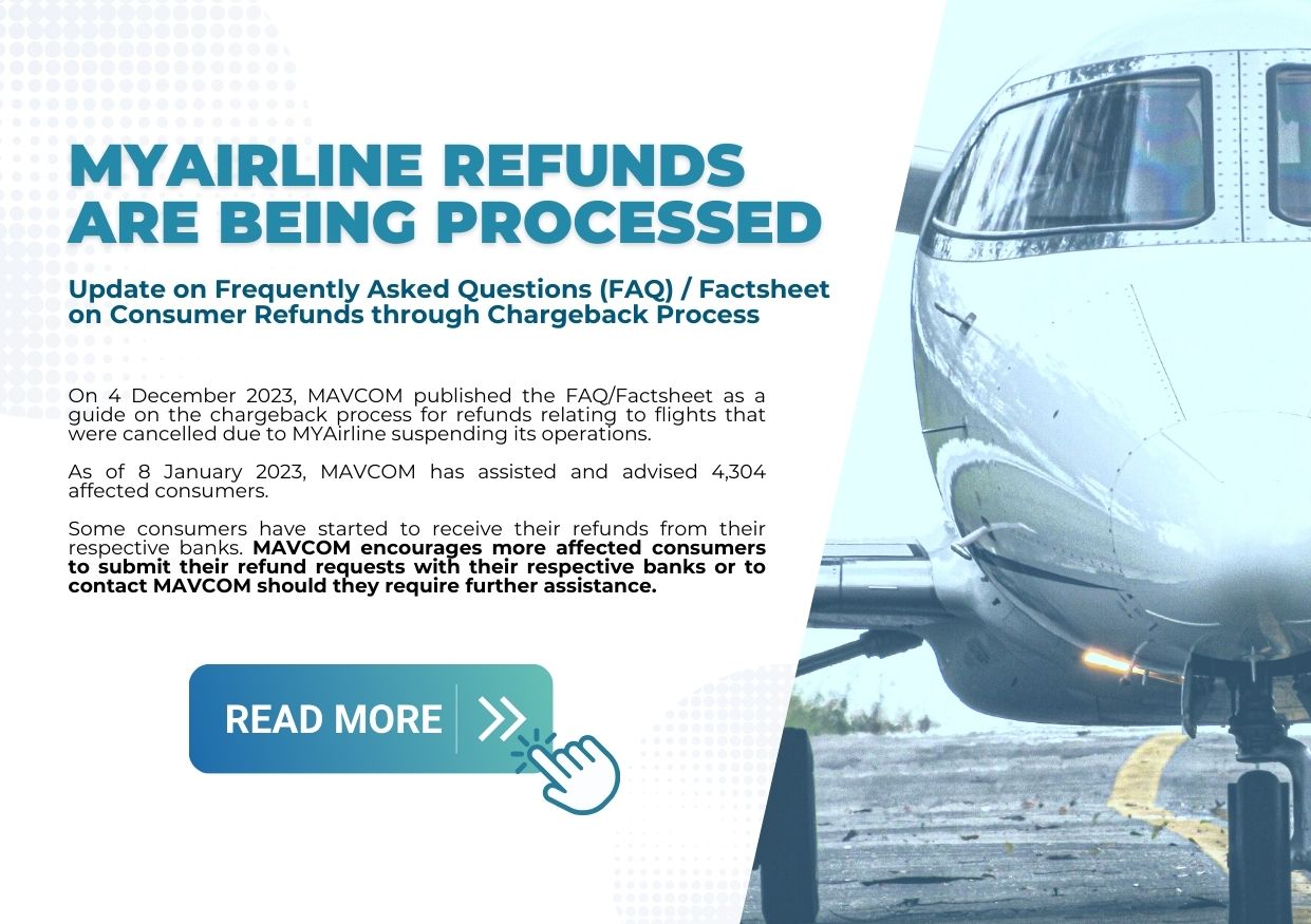MyAirlines advises passengers to use chargeback for refunds