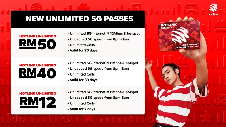 Hotlink adds new prepaid and postpaid plans, all now with 5G
