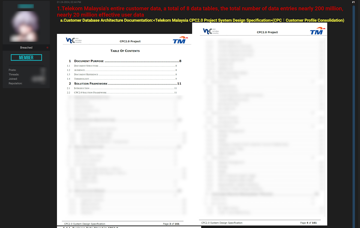 TM’s customer database with 20m users allegedly up for sale