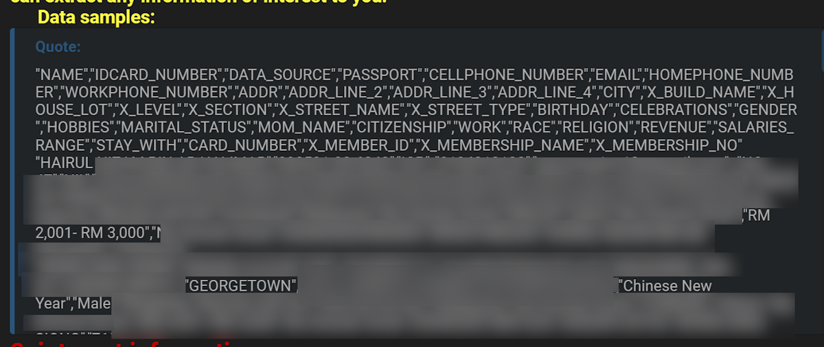 TM’s customer database with 20m users allegedly up for sale