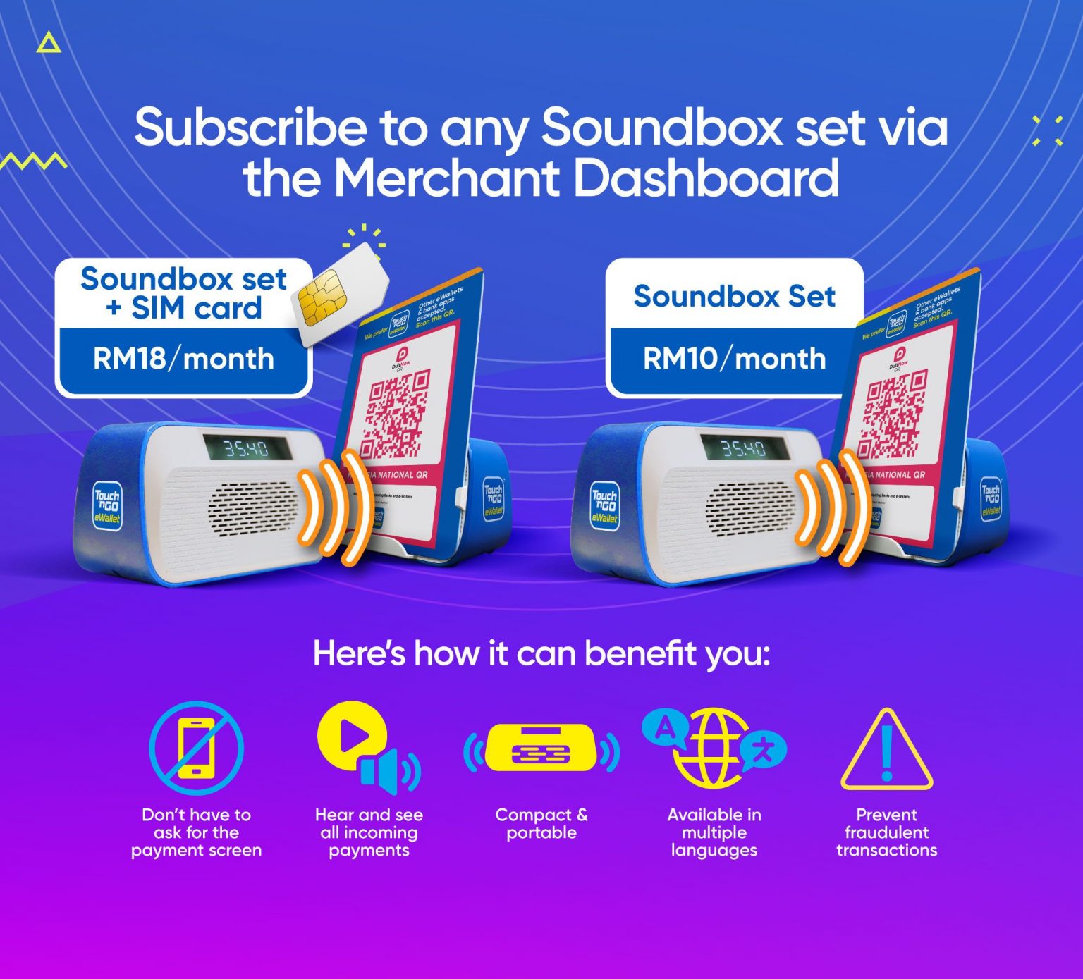 TNG eWallet Soundbox now offered from RM10/month