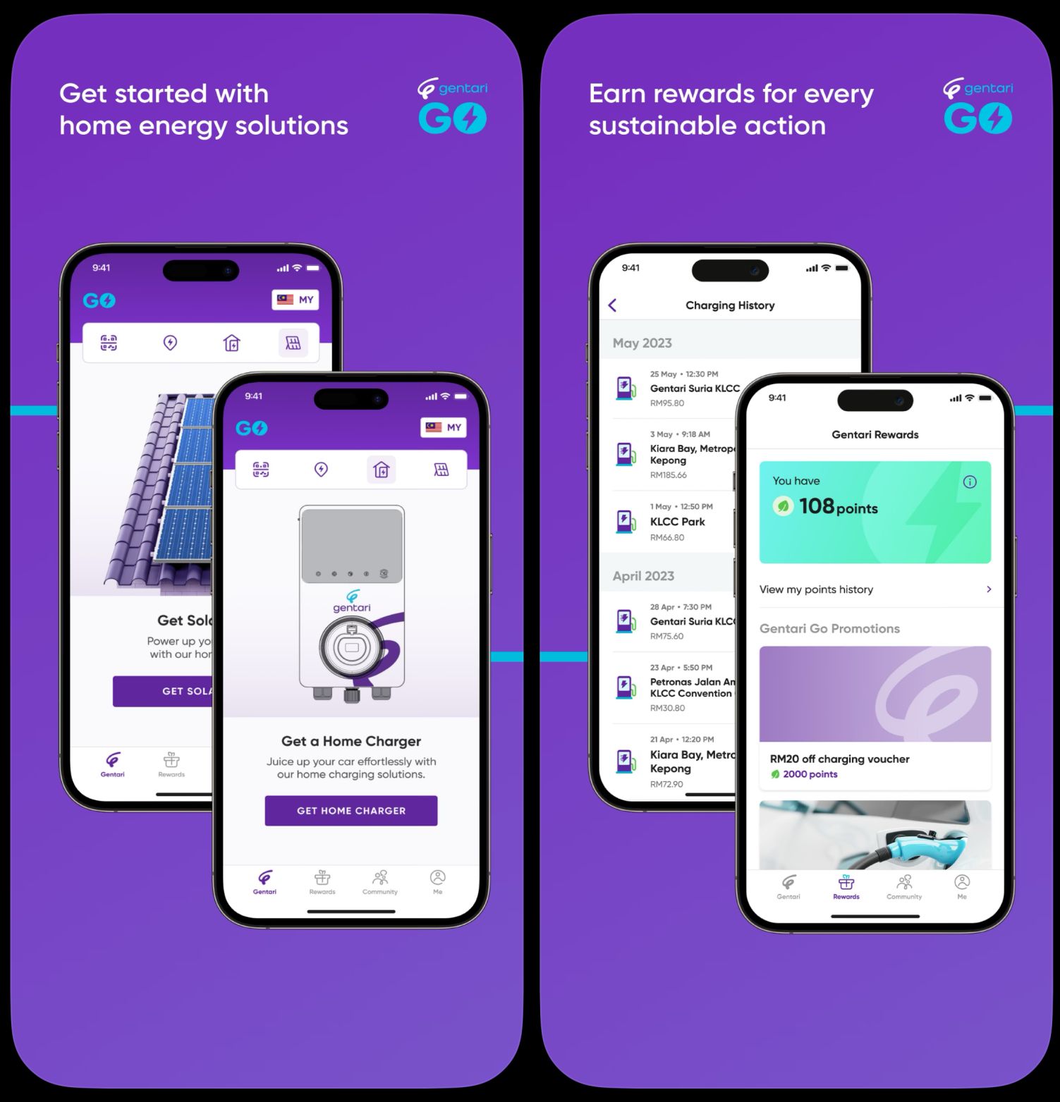 Gentari Go: EV charging, rewards and home solar app