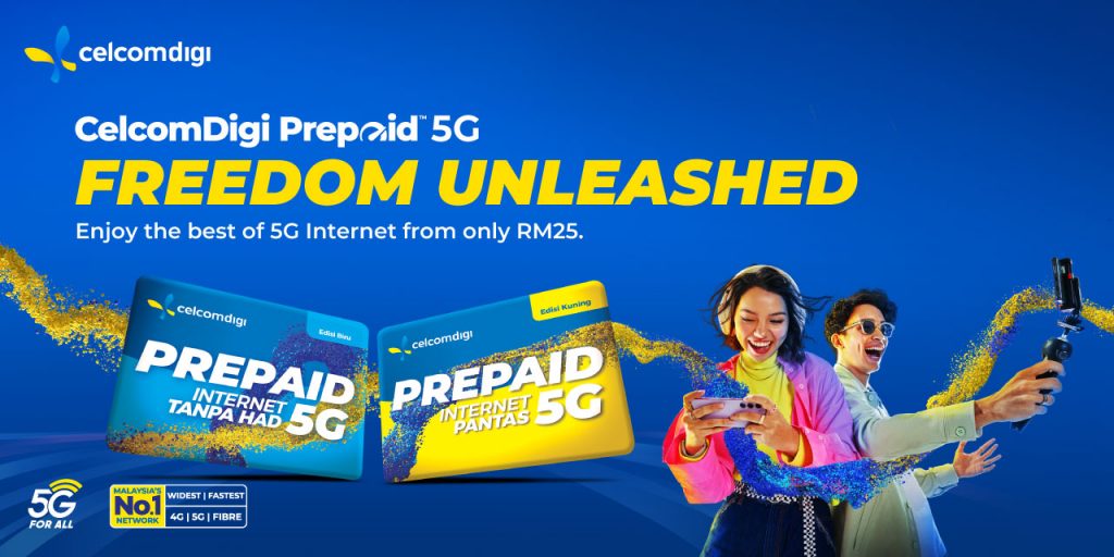 New CelcomDigi Prepaid 5G: Unlimited ‘Biru’ or High-speed ‘Kuning’ from ...