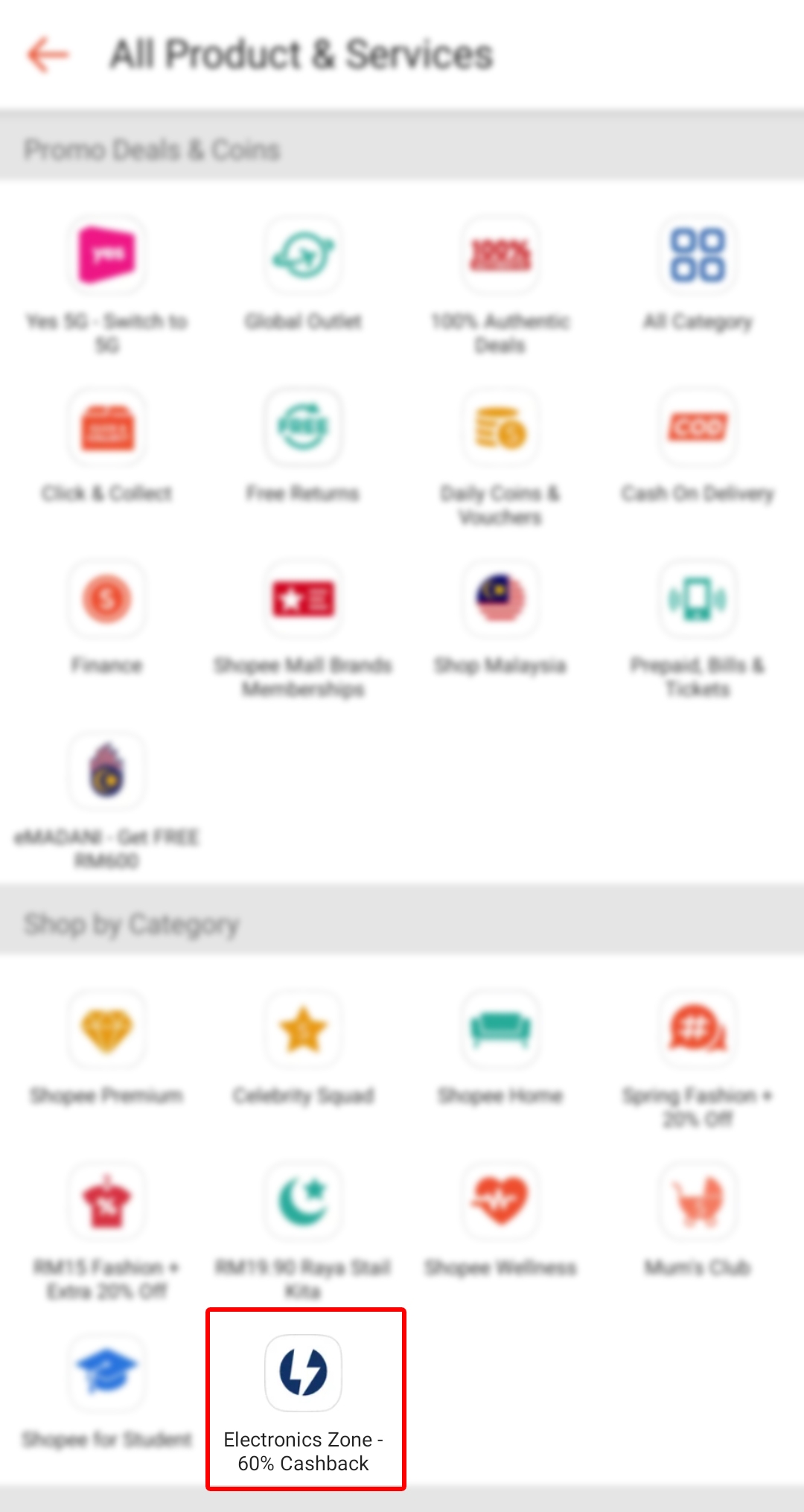 Shopee Electronics Zone offers discounts and 0% instalments