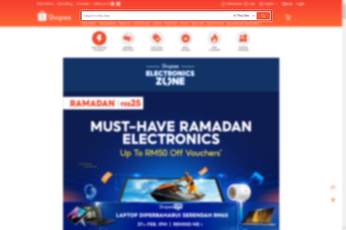 Shopee Electronics Zone offers discounts and 0% instalments