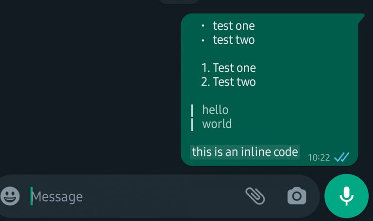 WhatsApp offers new text formatting – numbered lists and block quotes ...