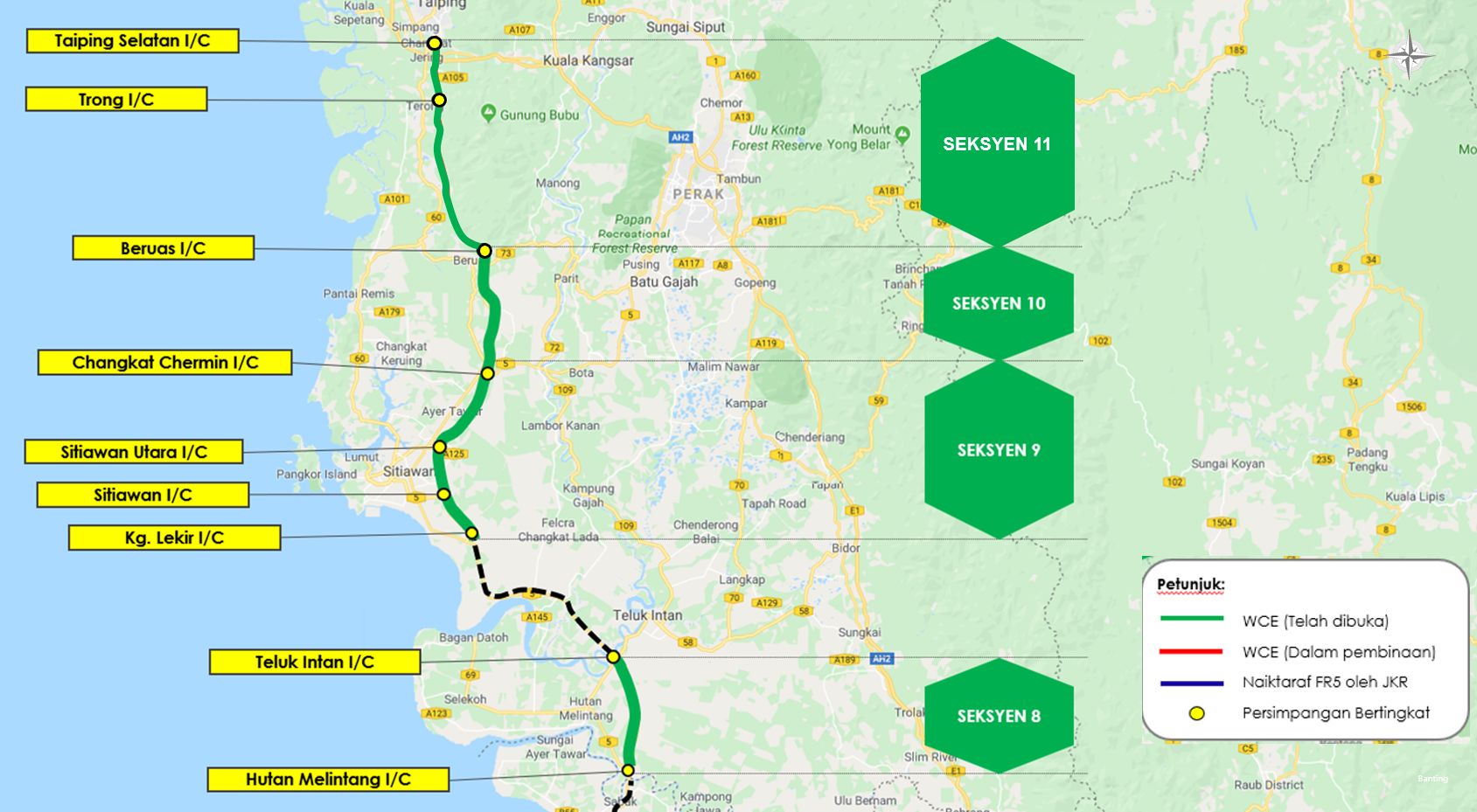 WCE Highway: How to drive from KL to Taiping/Penang