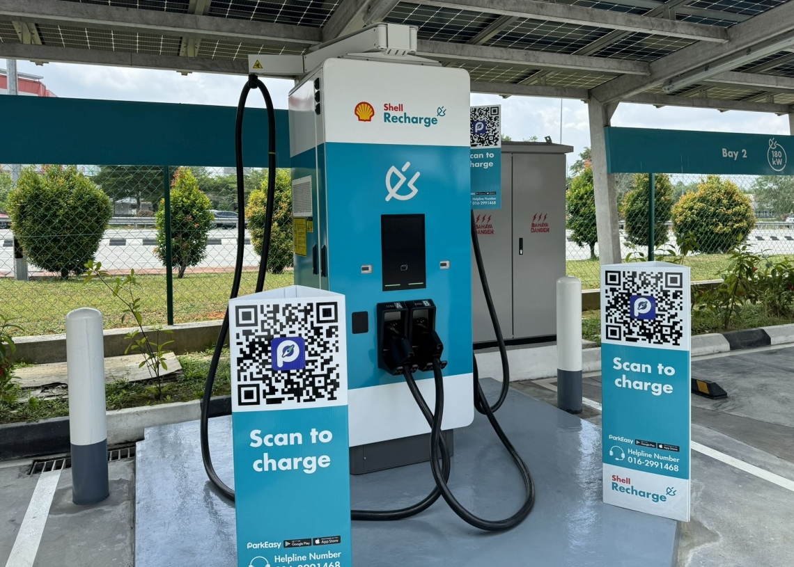 Shell Recharge 180kW DC Charger at Shell LDP Puchong South
