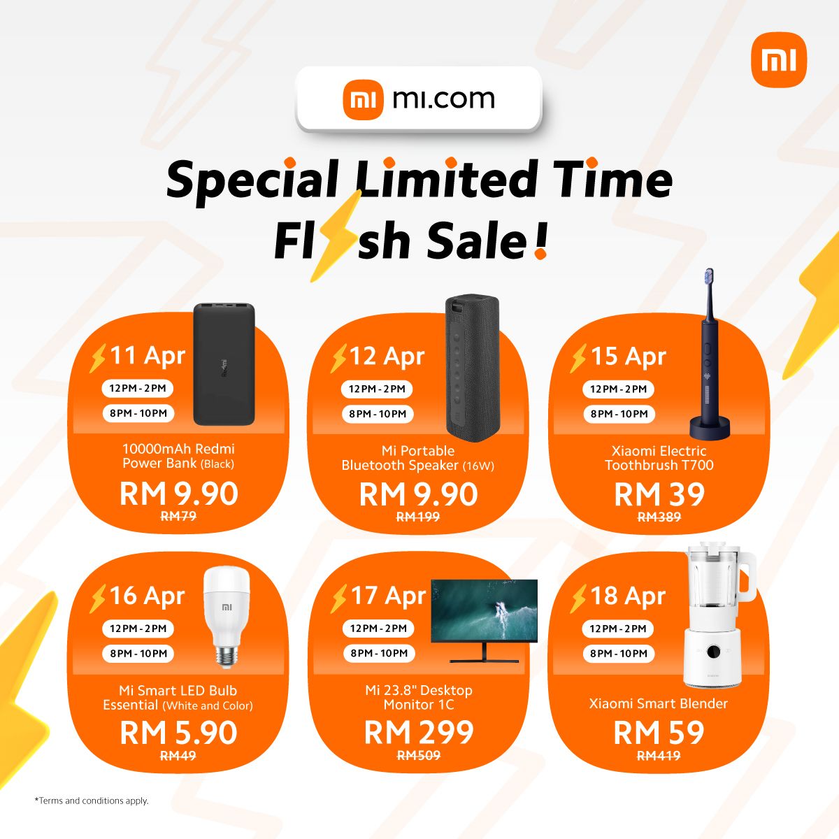 Xiaomi Malaysia new webstore. Flashsale deals from RM5.90