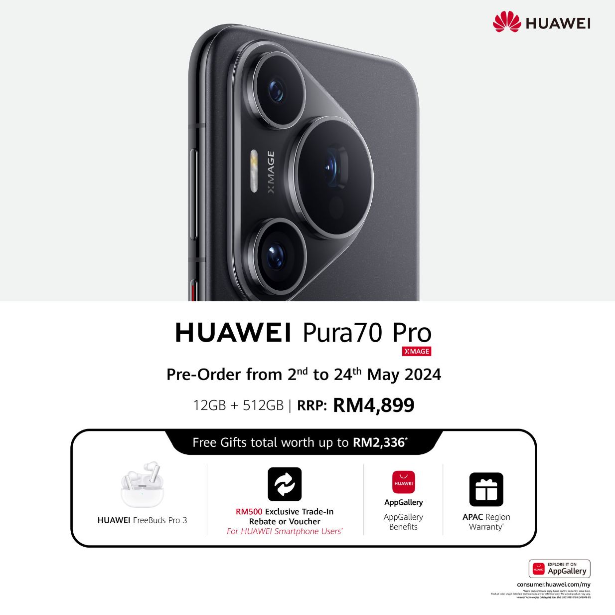 Huawei Pura 70 Malaysia: Official price and pre-order promo