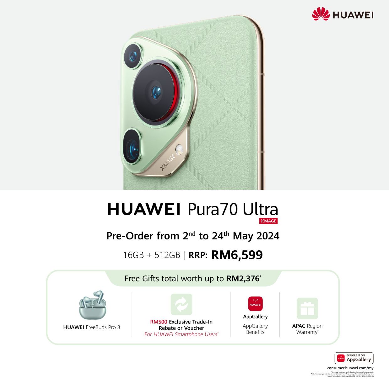Huawei Pura 70 Malaysia: Official price and pre-order promo