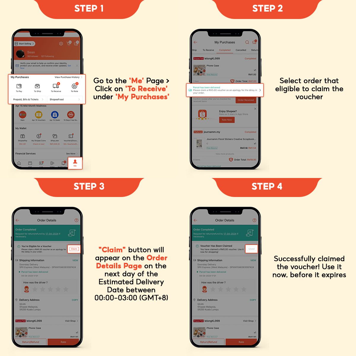 Shopee On-Time Guarantee: Get free voucher for late delivery