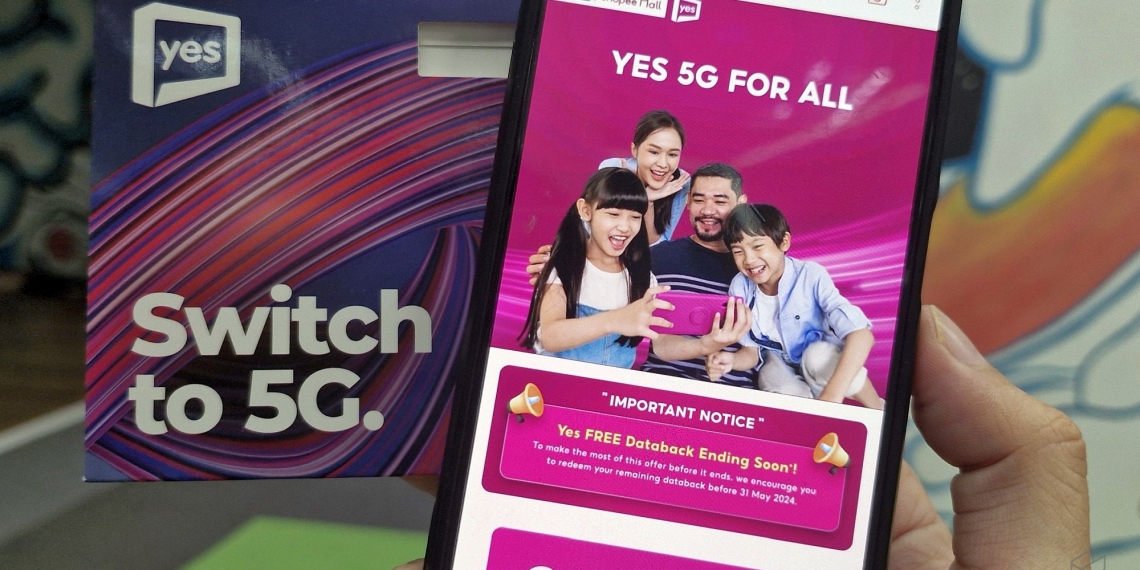 Yes 5G Free Databack with Shopee ending on 31 May 2024