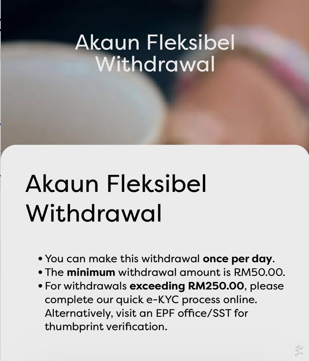 EPF Account 3 (Fleksibel): How much can you withdraw?