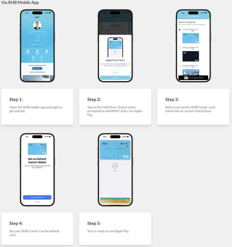 RHB now supports Apple Pay. Here's how to add your card