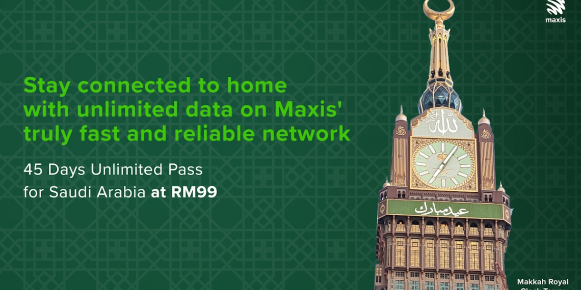 Maxis Saudi Premium Data Pass: 45 days of unlimited data for RM99