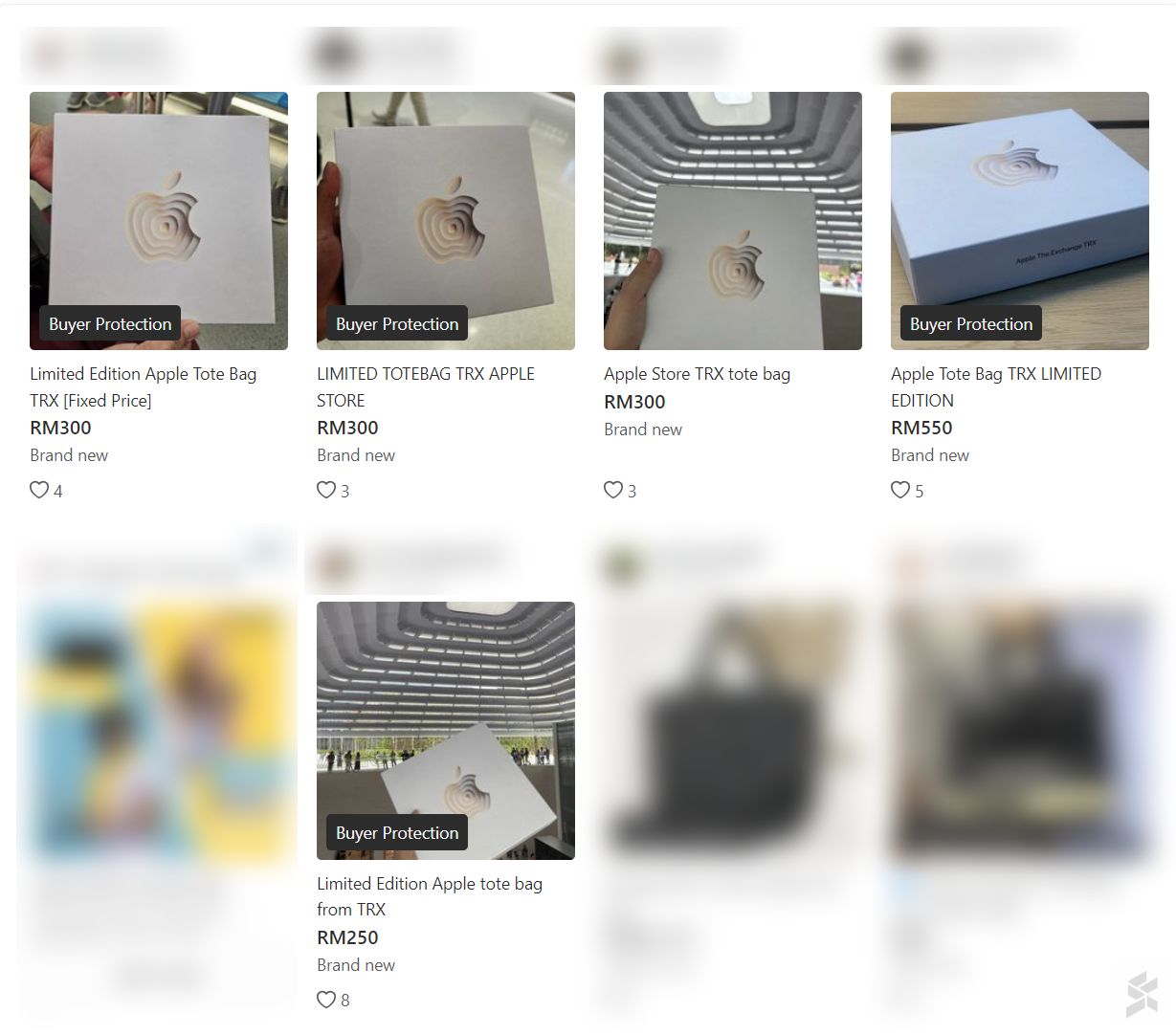 Apple The Exchange TRX tote bag up for sale for over RM500