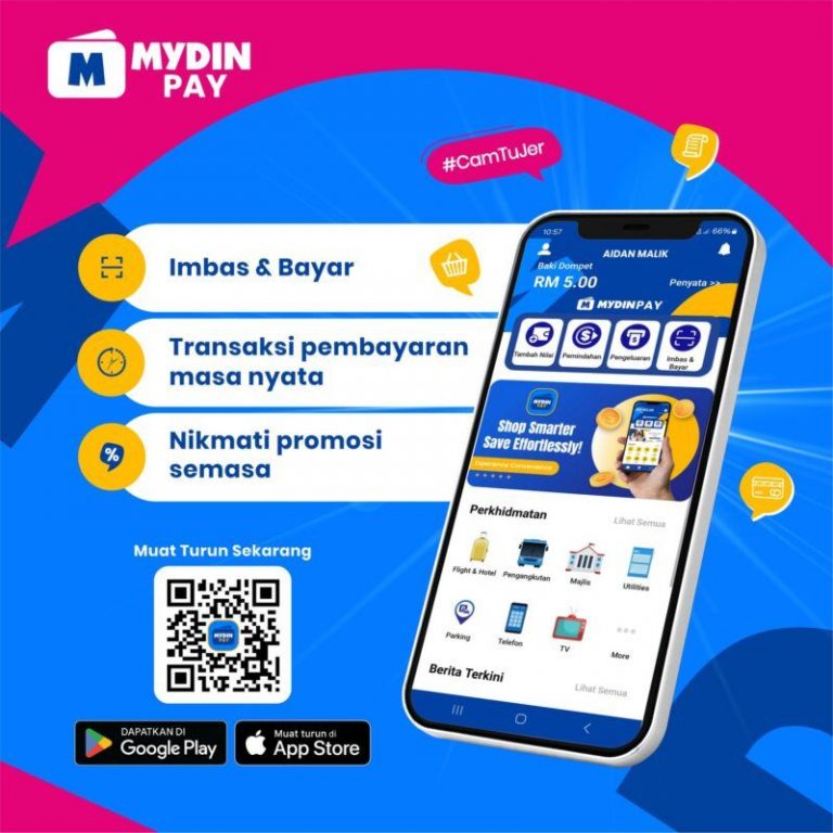 Mydin Pay eWallet: 5% cashback and free credit RM5