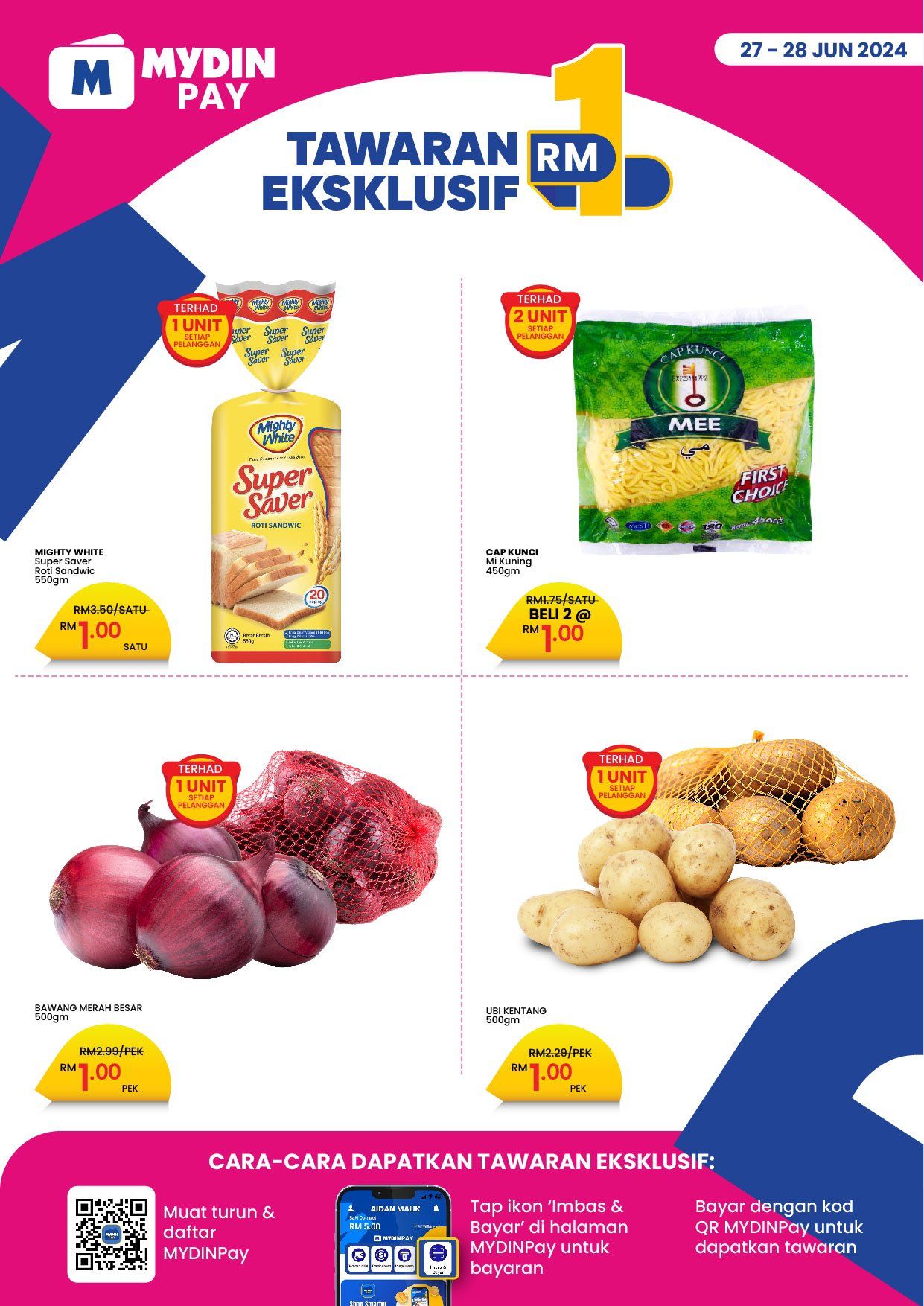 Mydin Pay eWallet: 5% cashback and free credit RM5