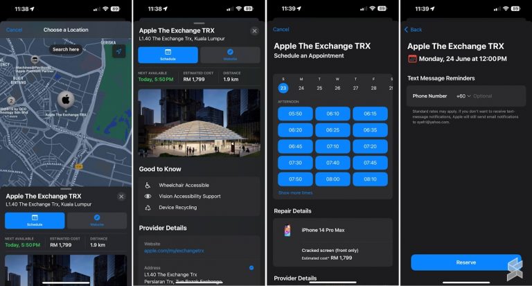 How to make Genius Bar appointment at Apple The Exchange TRX