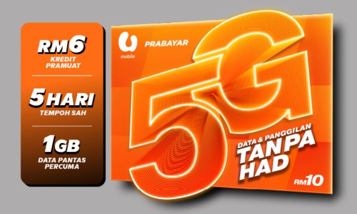 U Mobile Prepaid 2024: 2x speed, higher FUP at same price