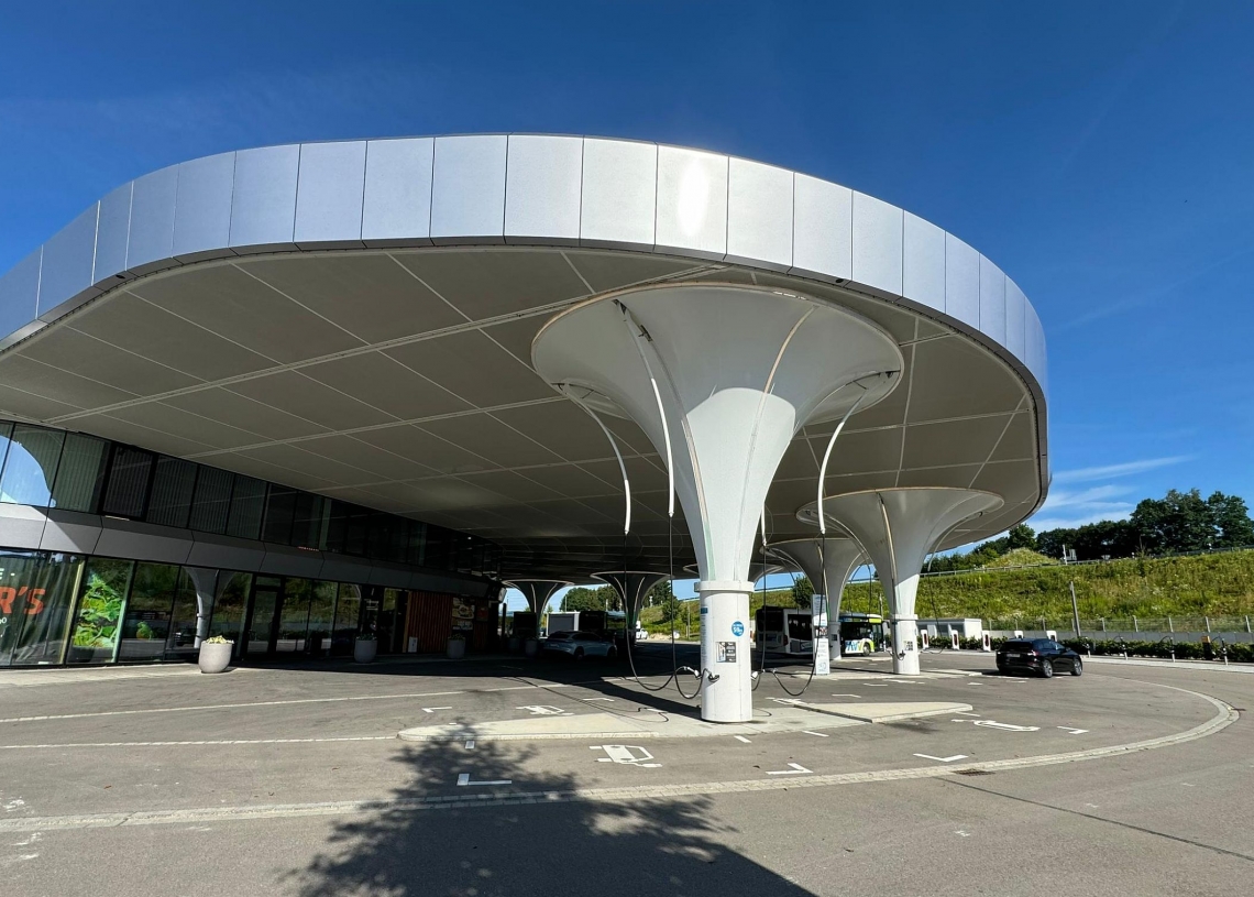 This is Europe's largest DC Charging hub with over 70 charge points ...