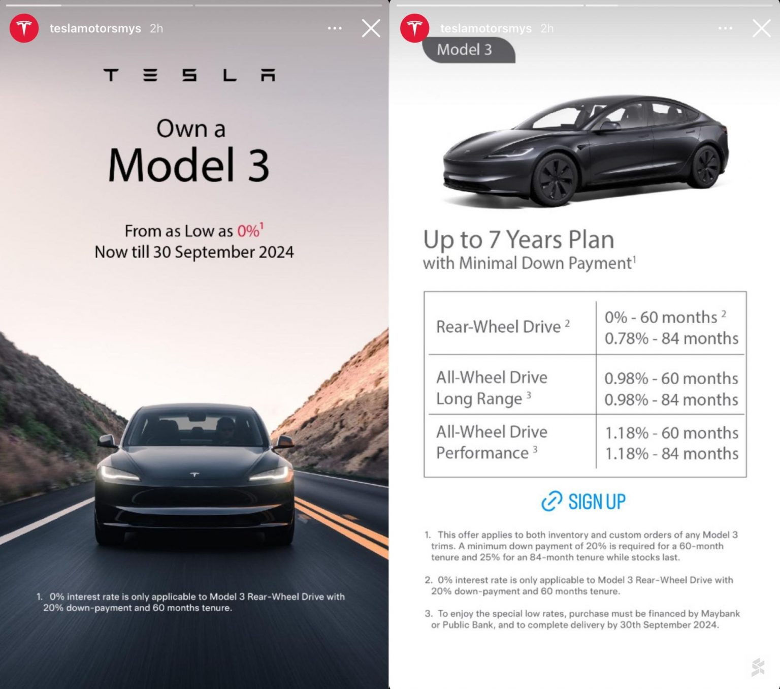 Tesla Malaysia: 0% interest rate promo for Tesla Model 3