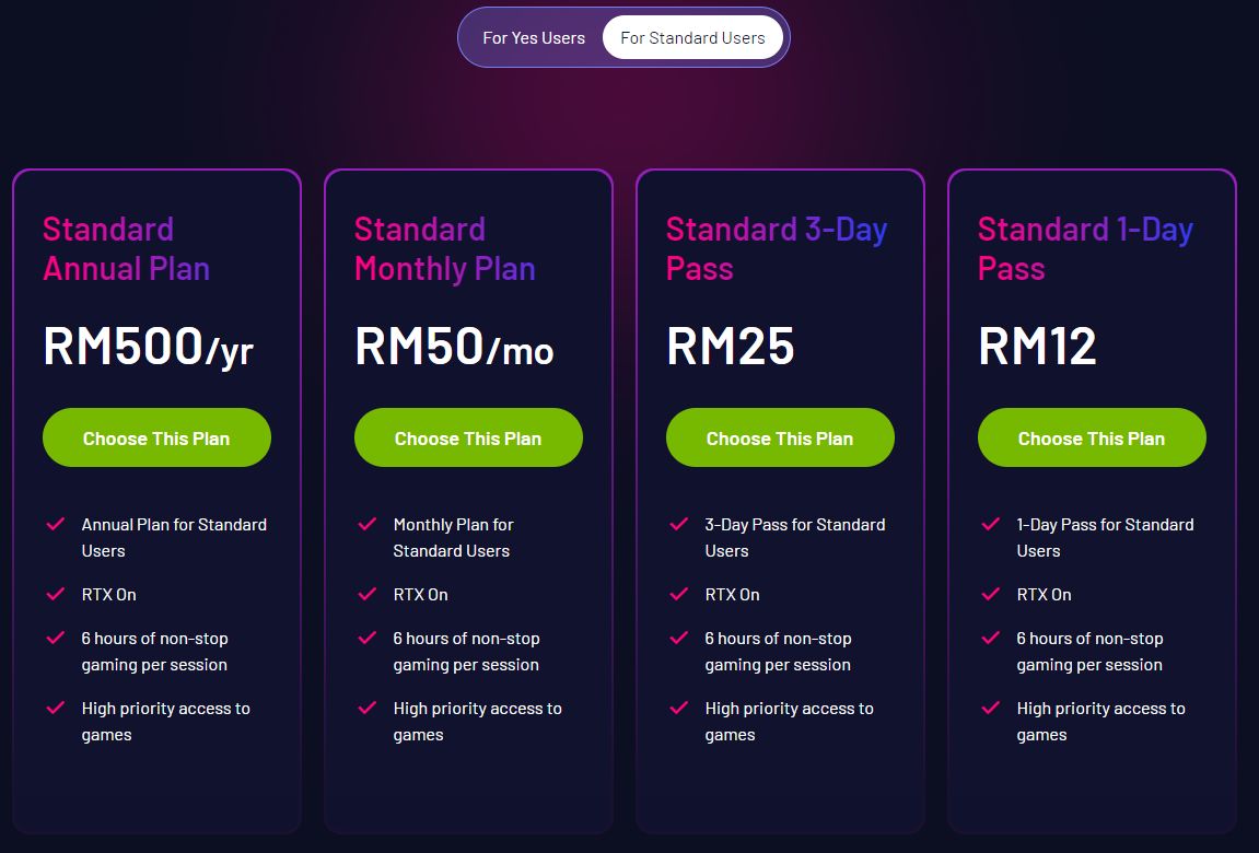 Nvidia GeForce Now by Yes 5G available from RM10 per day