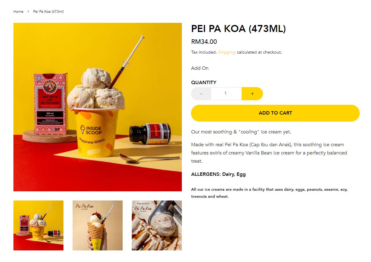 MOH: Ice cream with Pei Pa Koa cough syrup not permitted