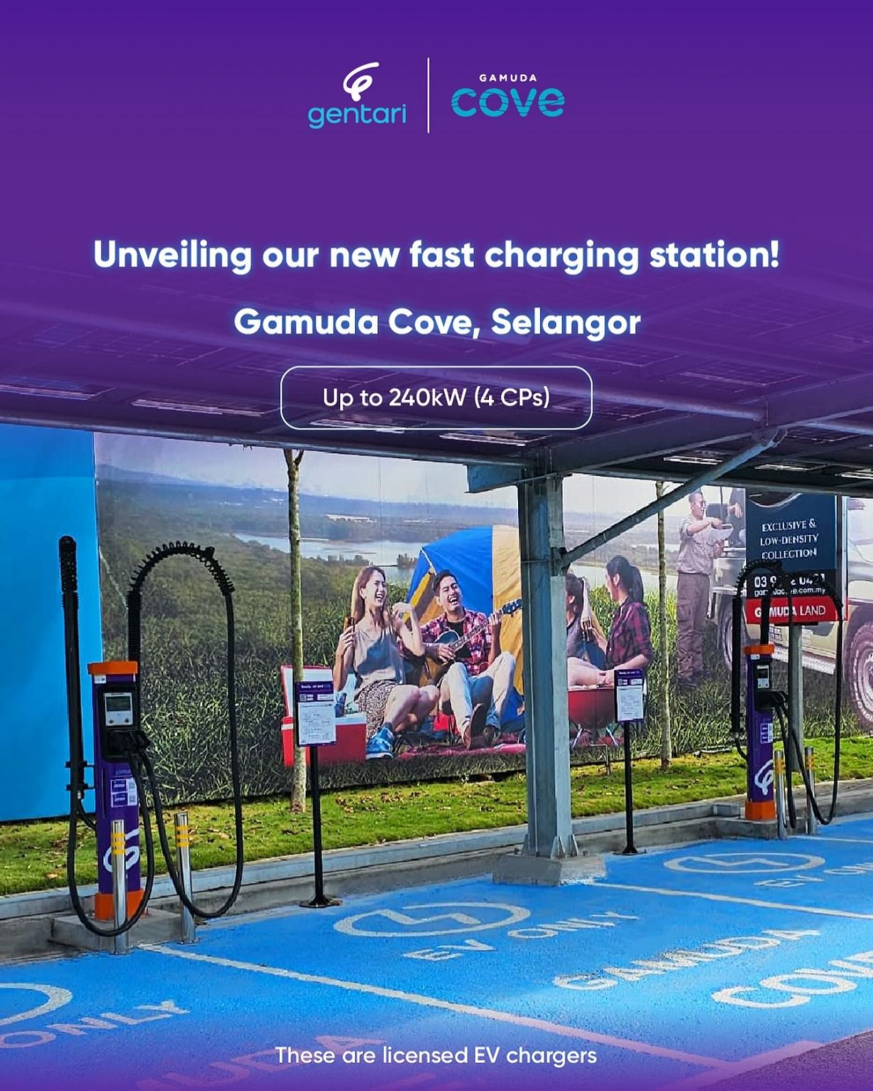 Gentari deploys 240kW DC Charger at Gamuda Cove