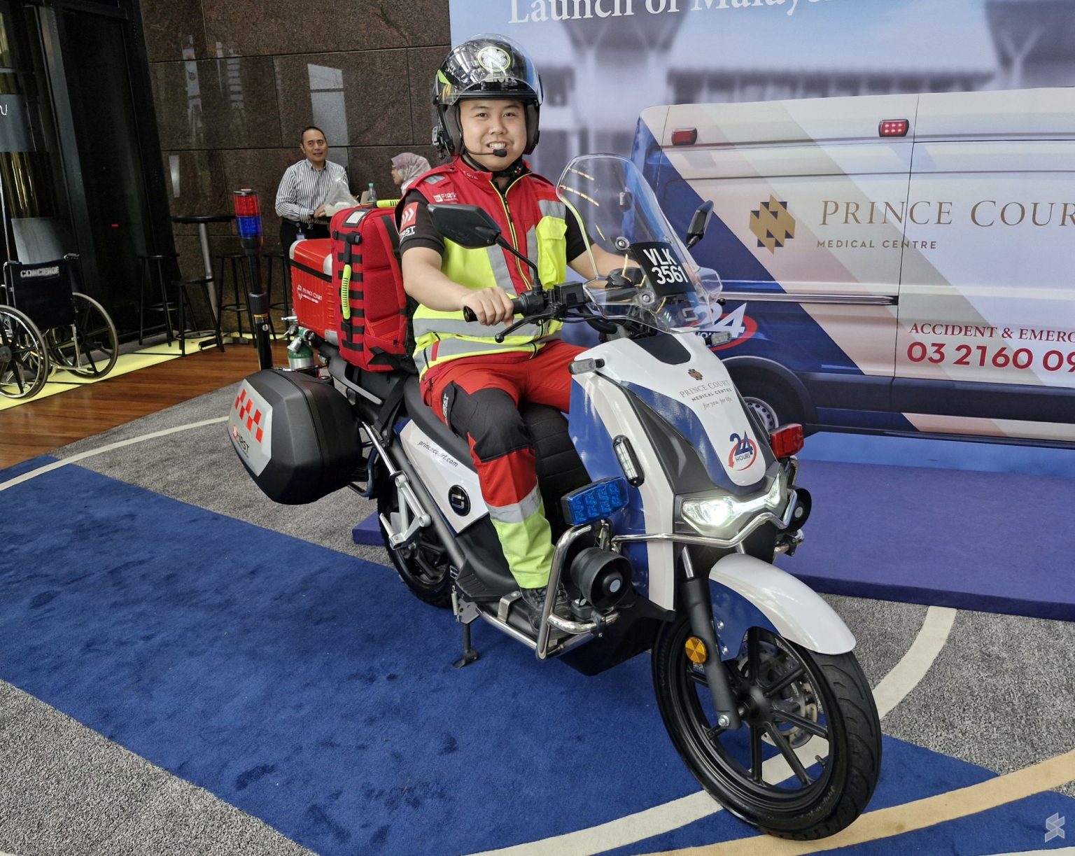 Malaysia's 1st electric motorcycle ambulance by Prince Court