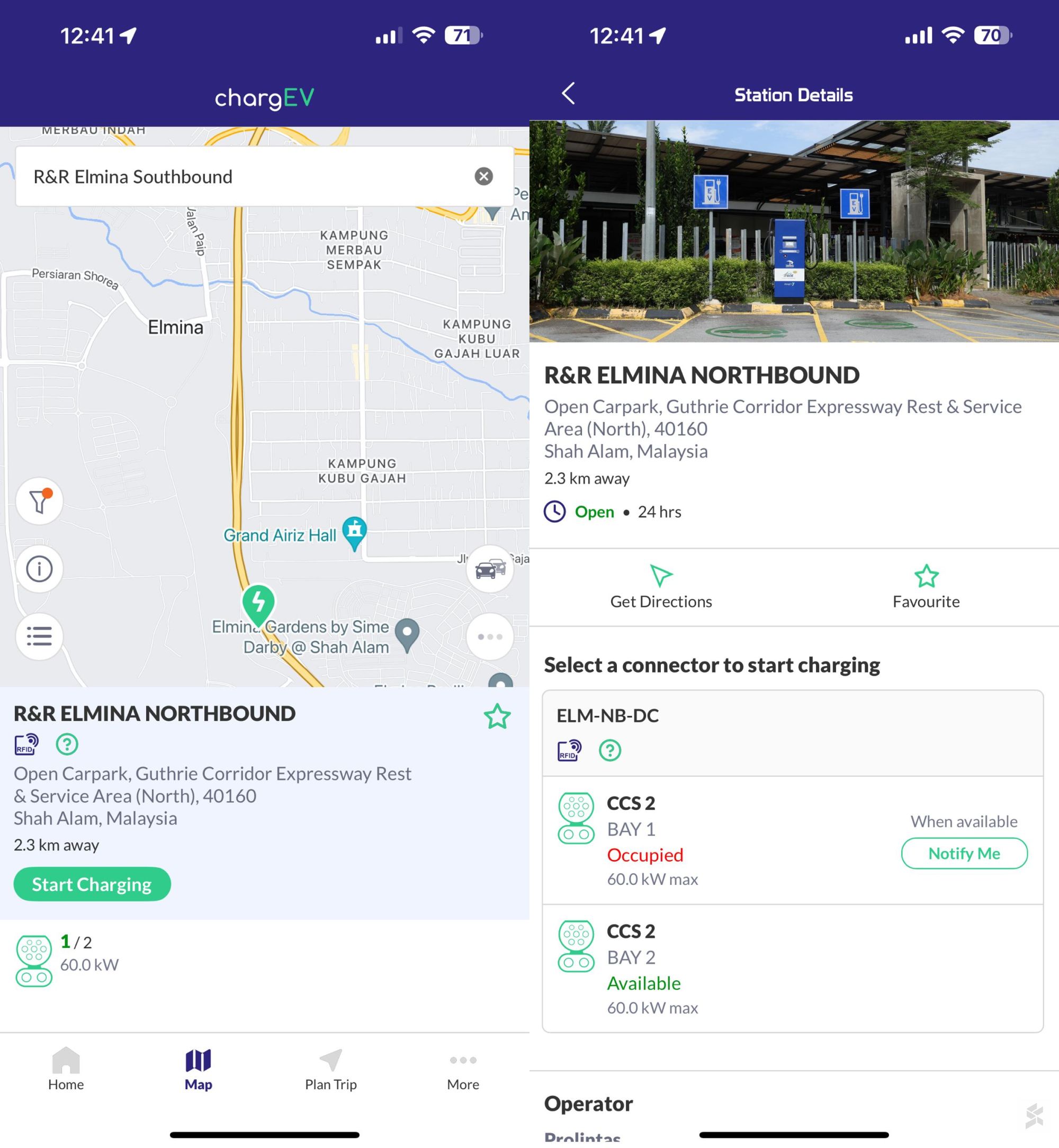 ChargEV 60kW DC Charger at R&R Elmina Northbound, GCE