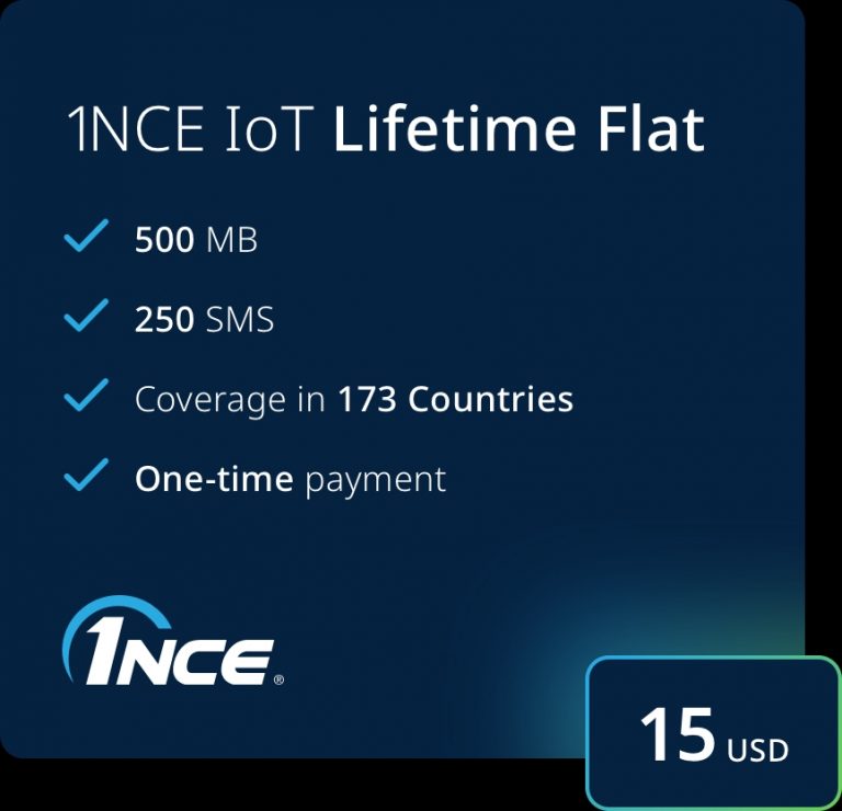 1NCE SIM connects your IoT devices for 10 years for US$15