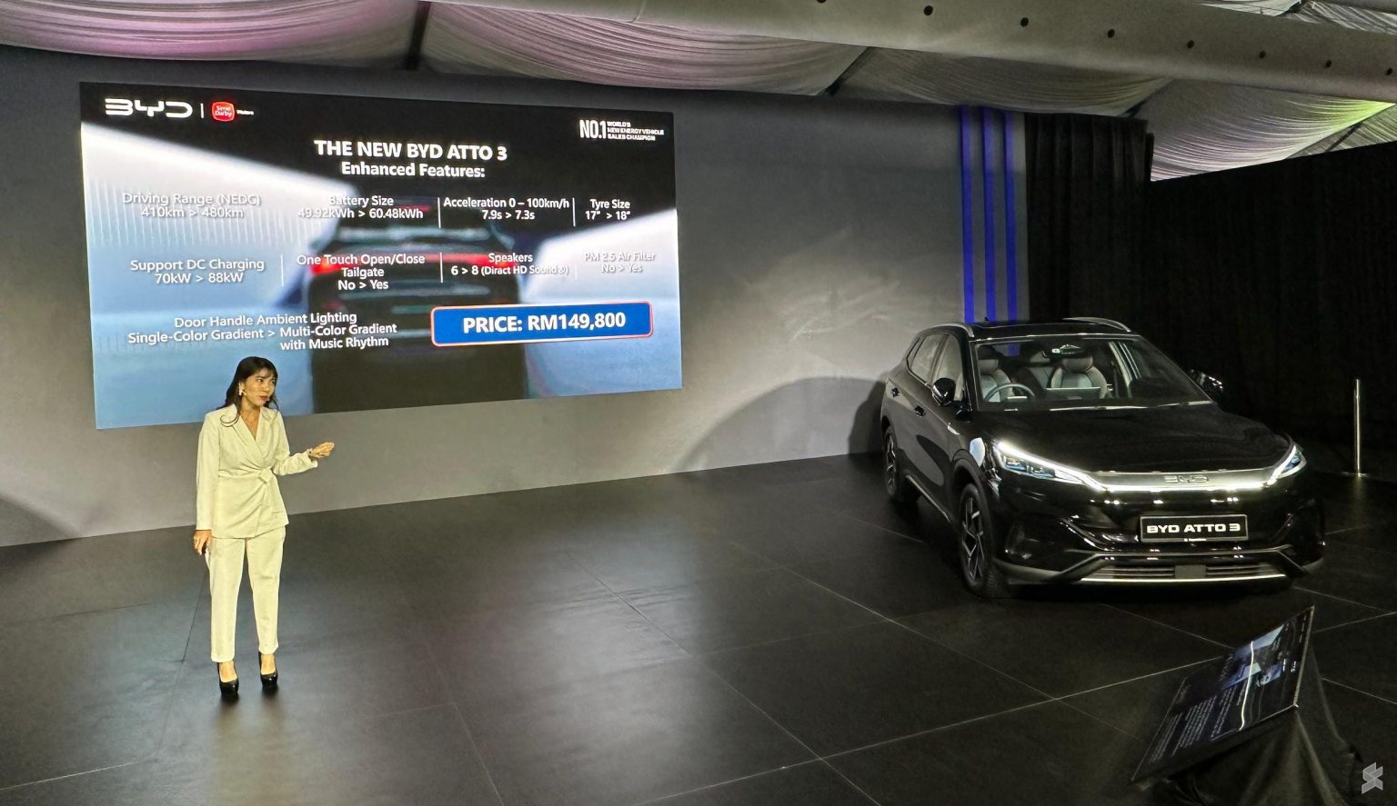 BYD Atto 3 2024 Malaysia: Updated Extended Range model priced at RM149 ...