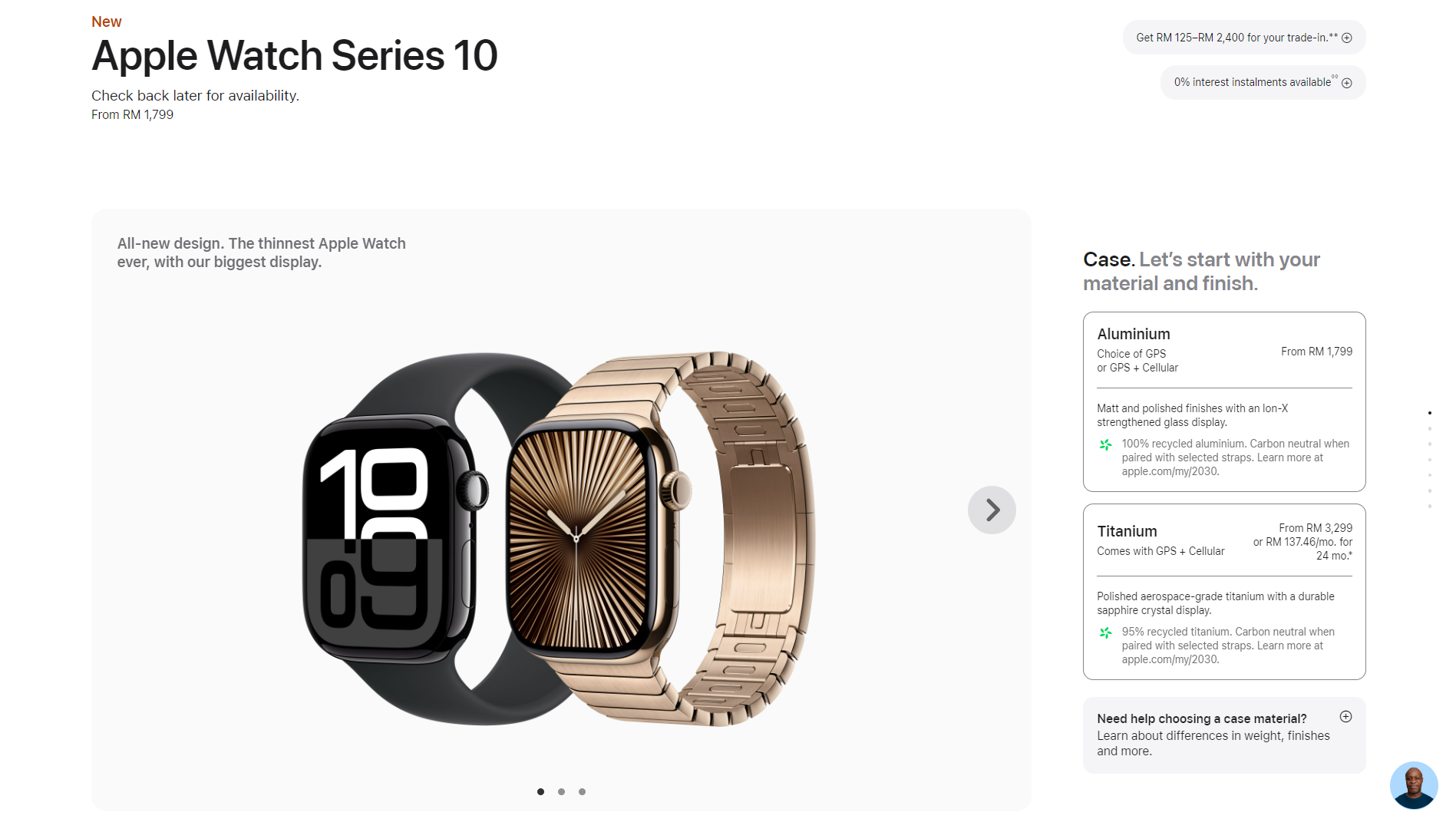 Apple Watch Series 10 Malaysia official pricing