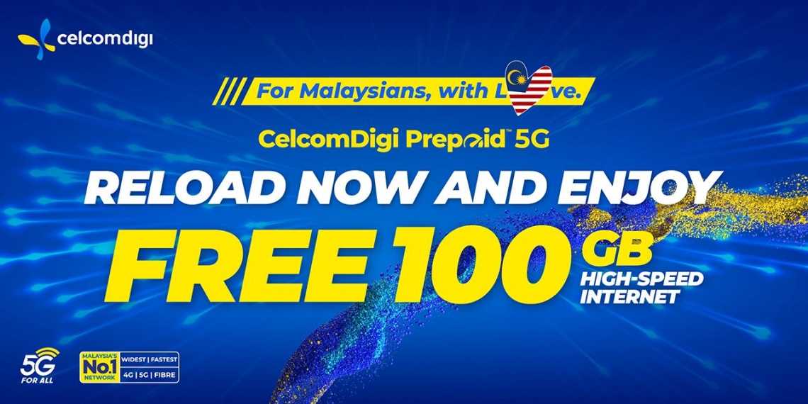 CelcomDigi offers free 100GB with RM30 prepaid top up - SoyaCincau